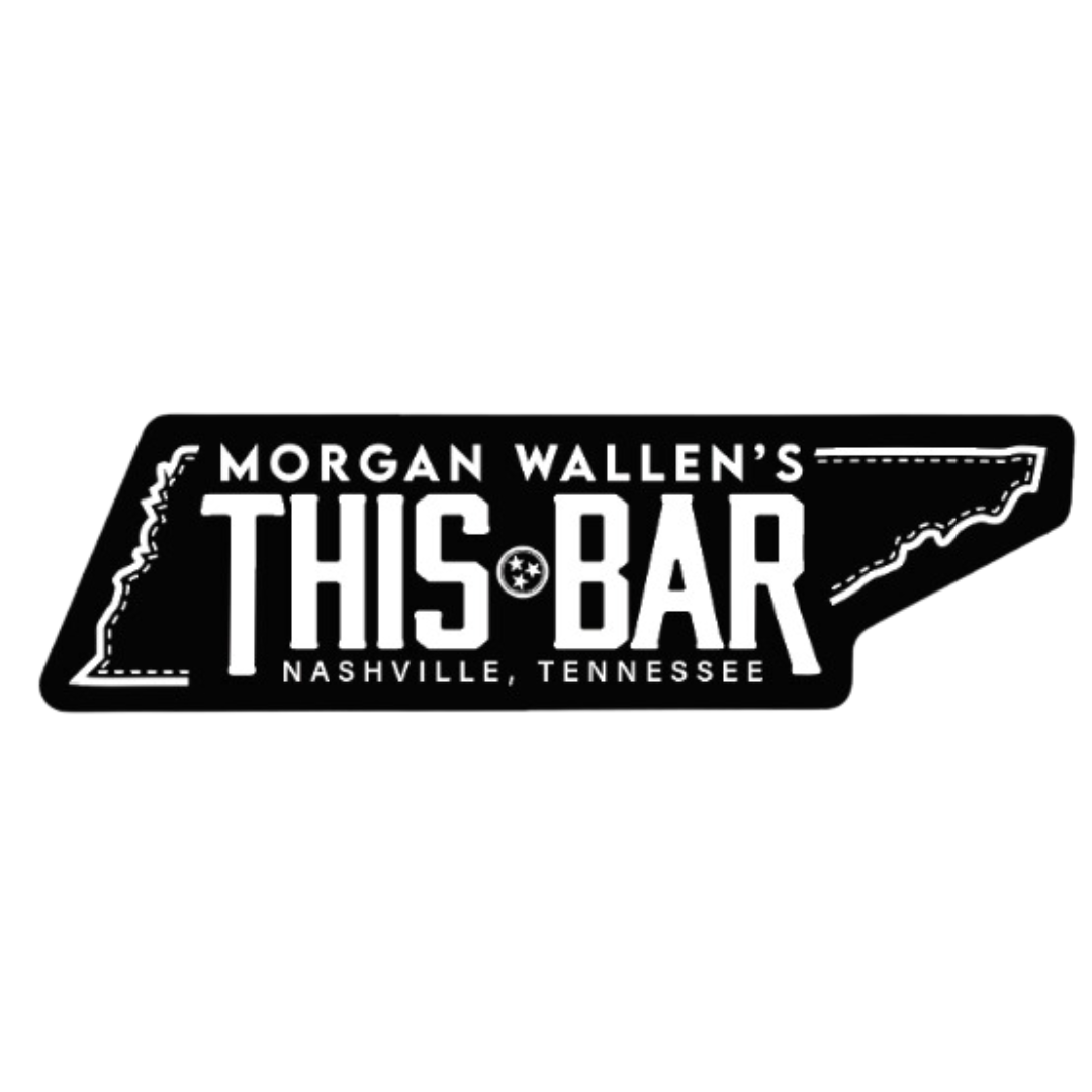 Morgan Wallen TN State Sticker Black/White – Morgan Wallen's This Bar